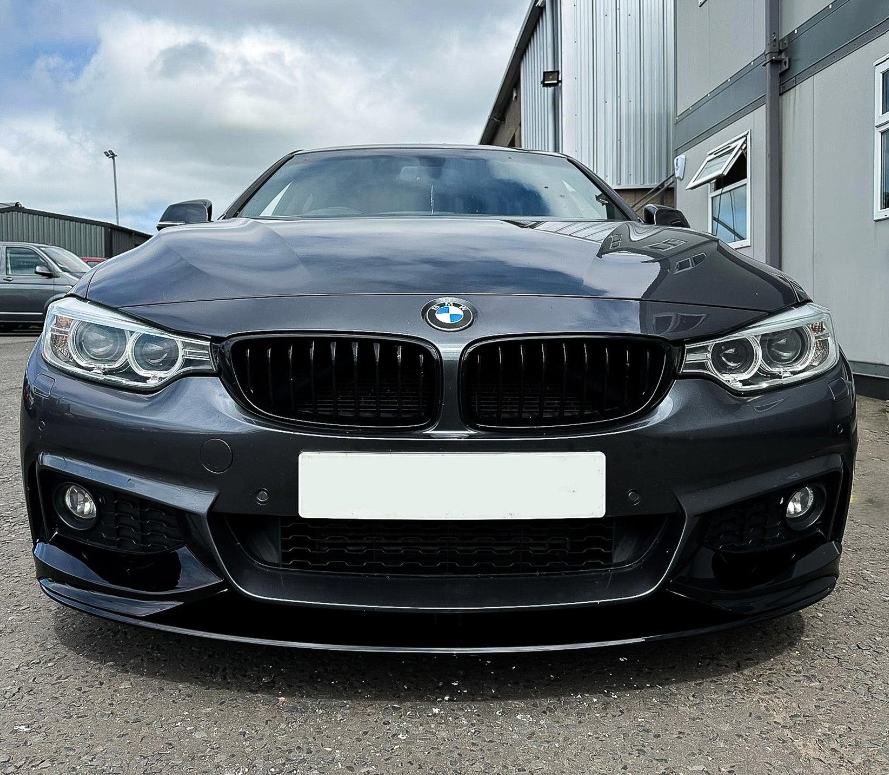 BMW 4 Series (F32) M Performance Front Bumper Spoiler Lip - Gloss Blac ...