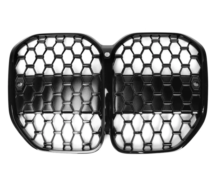 BMW 4 Series (G22) Honeycomb Style Front Bumper Grille - Gloss Black ...