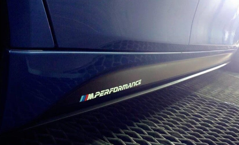 BMW M3/M4 (F8X) M Performance Side Skirt Stripe Decal Set - Gloss Blac ...