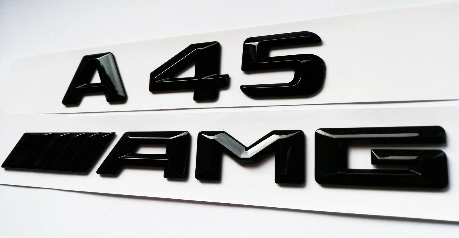 Mercedes A-Class (W176) A45 AMG Replacement Boot Badge Set - Gloss Bla ...